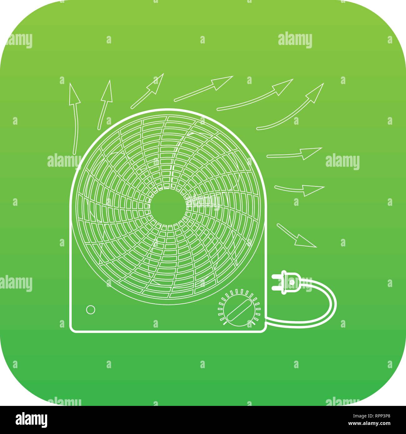Fan heater icon green vector Stock Vector Image & Art - Alamy