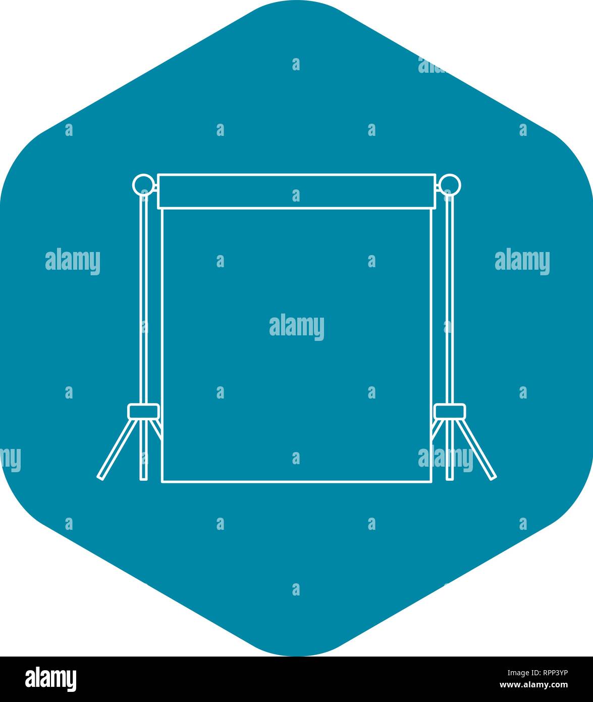 Backdrop stand with backdrop icon, outline style Stock Vector Image ...