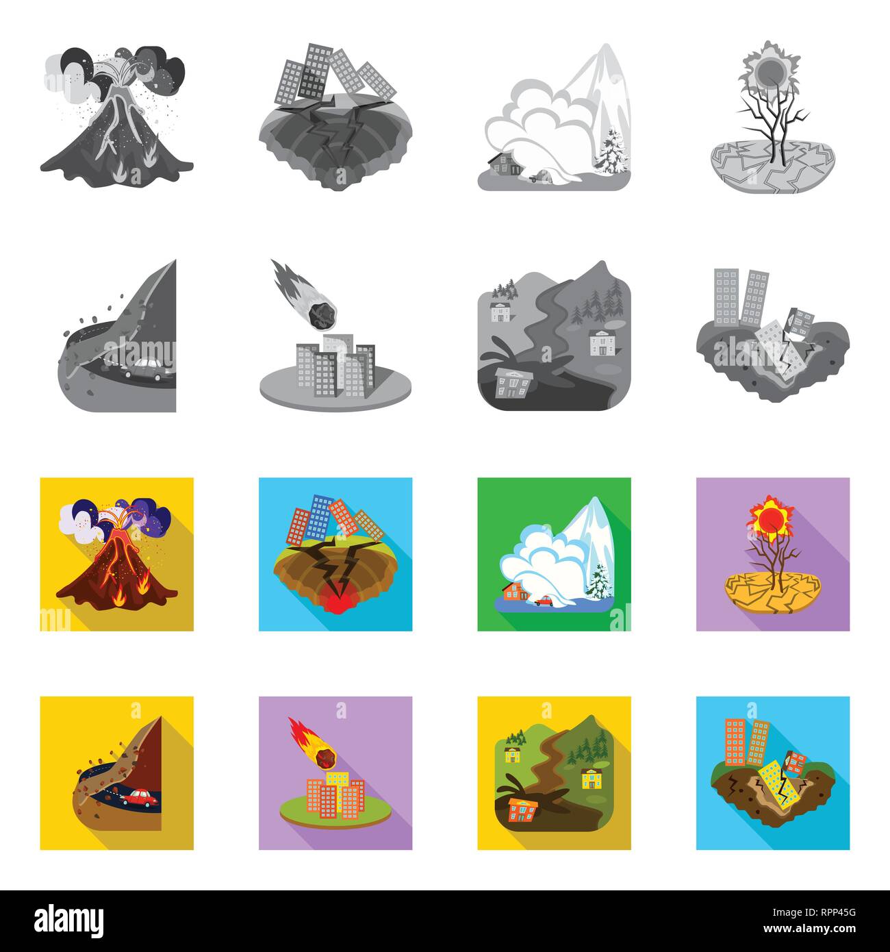 Isolated object of weather and distress icon. Collection of weather and ...