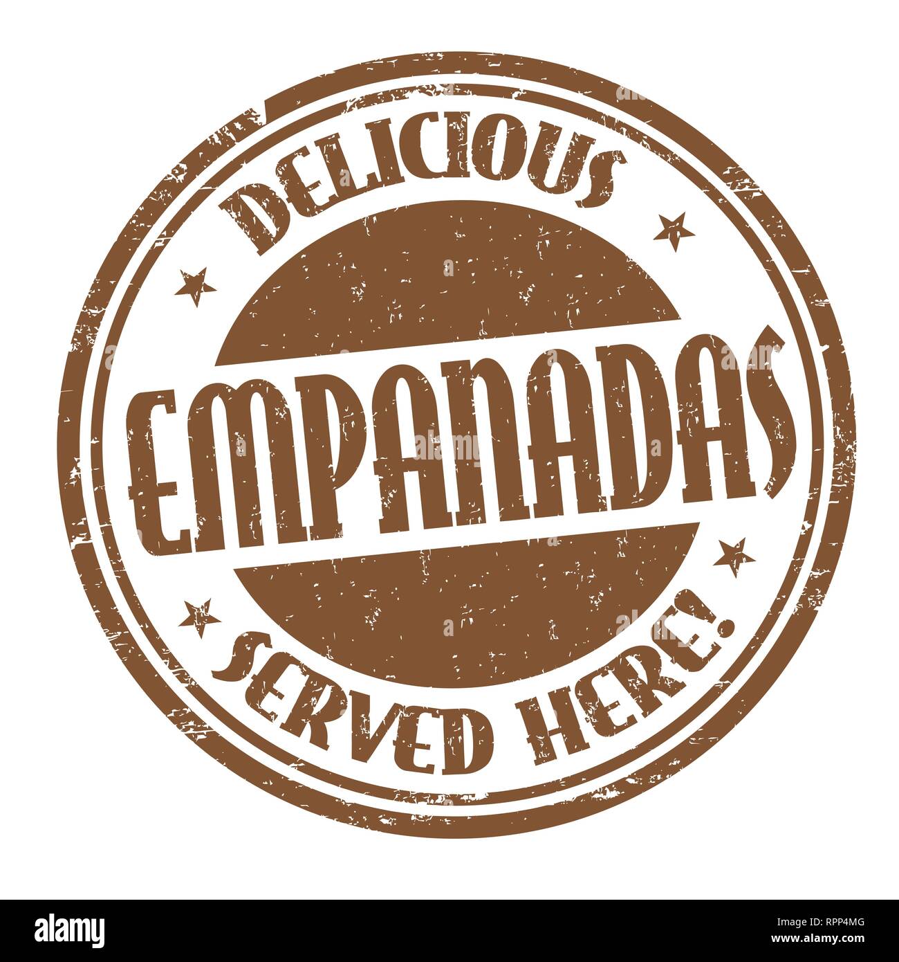 Empanadas sign or stamp on white background, vector illustration Stock ...