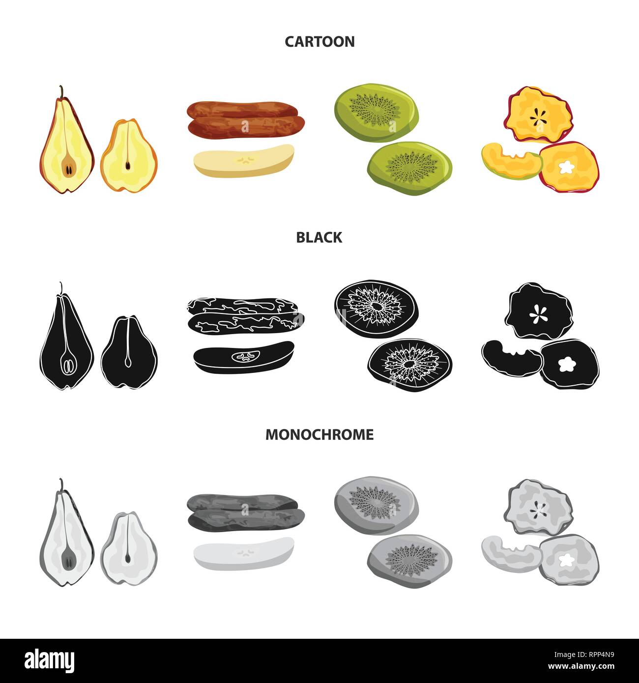 Vector illustration of food and raw icon. Collection of food and nature ...