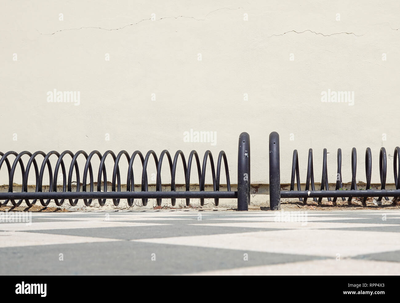 Empty bicycle rack hi-res stock photography and images - Alamy