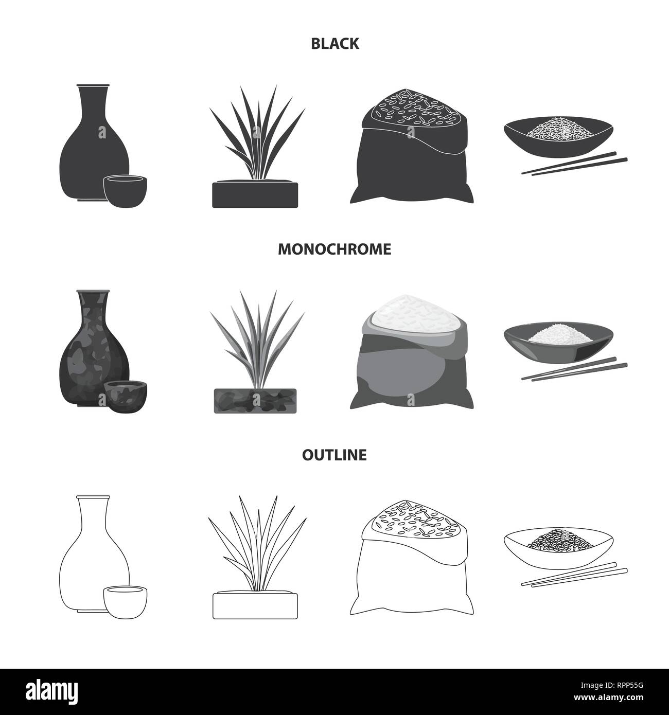 Isolated object of crop and ecological symbol. Collection of crop and ...