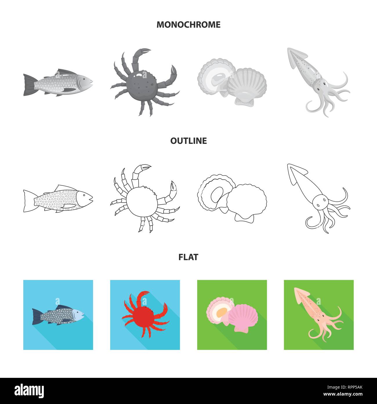salmon,crab,jellyfish,octopus,fish,shell,squid,trout,red,jelly,tentacle ...
