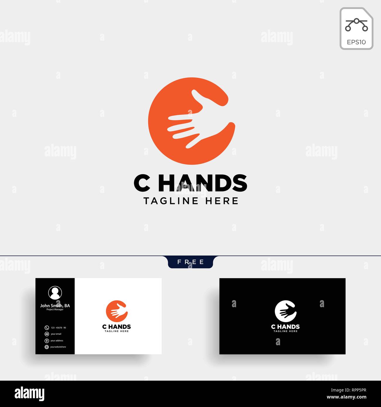 minimal C letter, initial hand logo template vector illustration icon ...