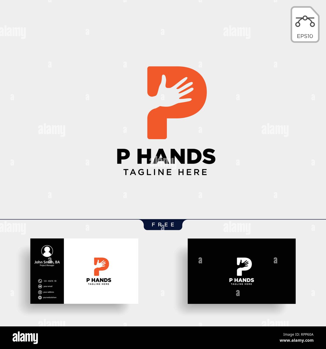 minimal p letter, initial hand logo template vector illustration icon ...