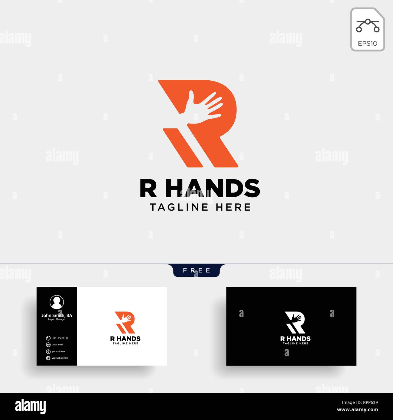 minimal r letter, initial hand logo template vector illustration icon ...