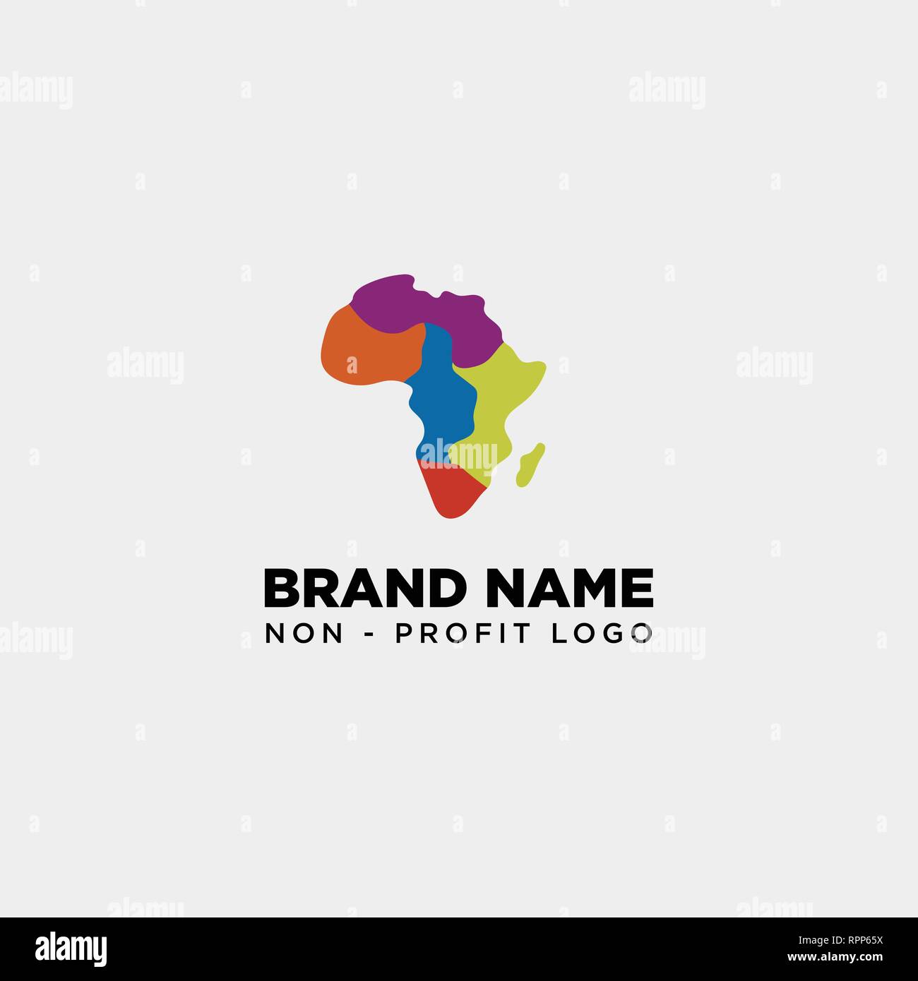 africa care non profit logo template vector illustration icon element ...