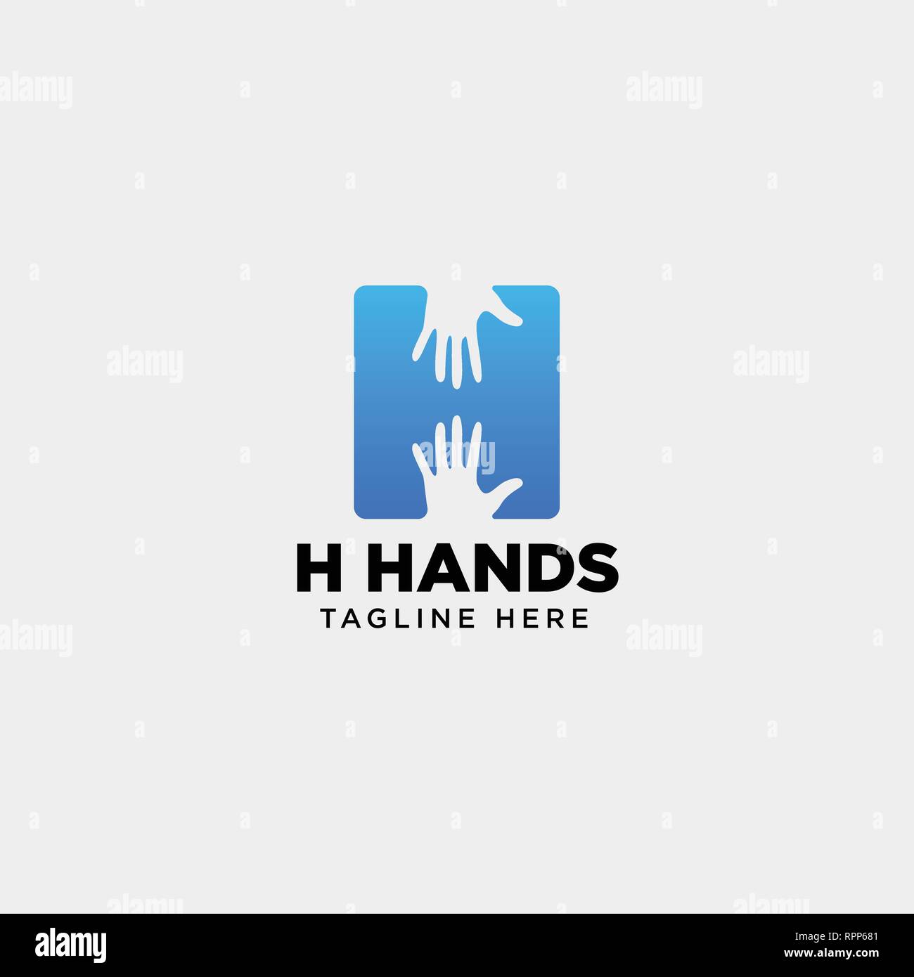 minimal H letter, initial hand logo template vector illustration icon ...