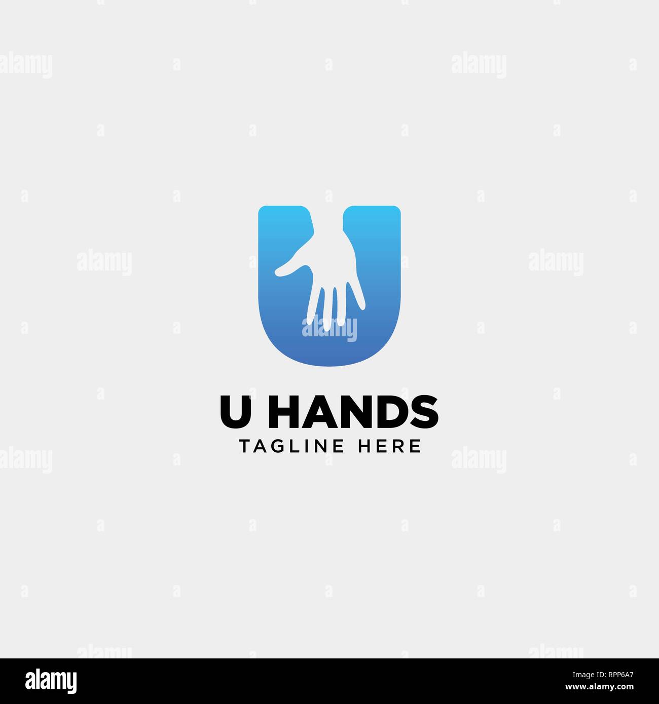 minimal u letter, initial hand logo template vector illustration icon ...