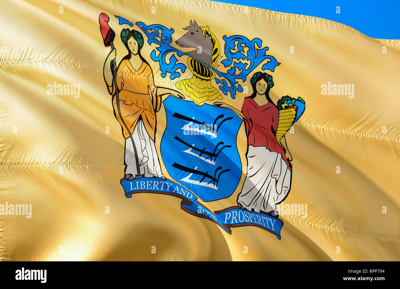 New Jersey Flag Logo USA Printables: New Jersey State Flag State Of