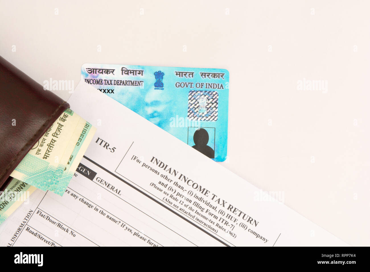 New Indian ITR-5 Income tax Form with indian currency and PAN or ... New Indian ITR-5 Income tax Form with indian currency and PAN or ...