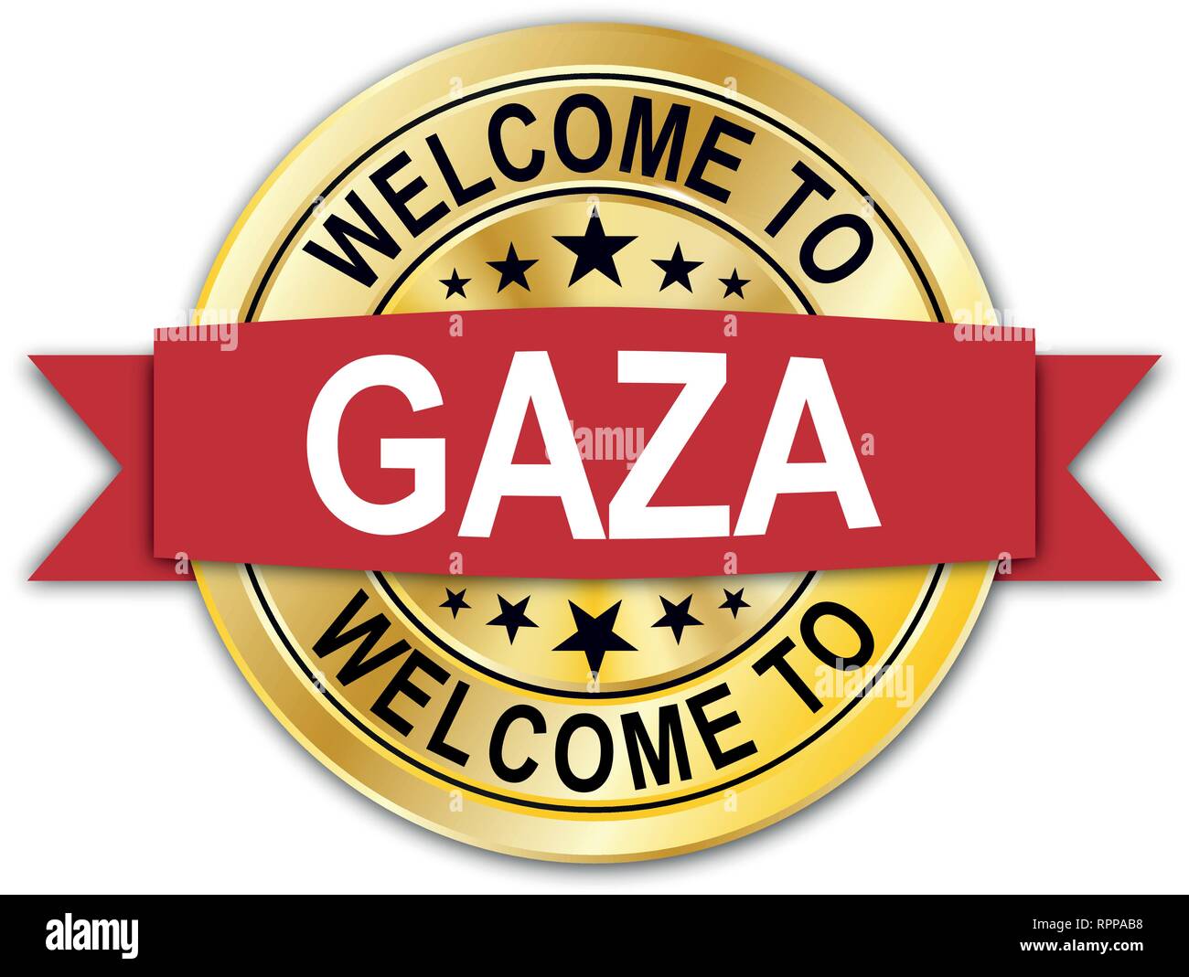 welcome to gaza gold medal seal emblem Stock Vector Image & Art - Alamy