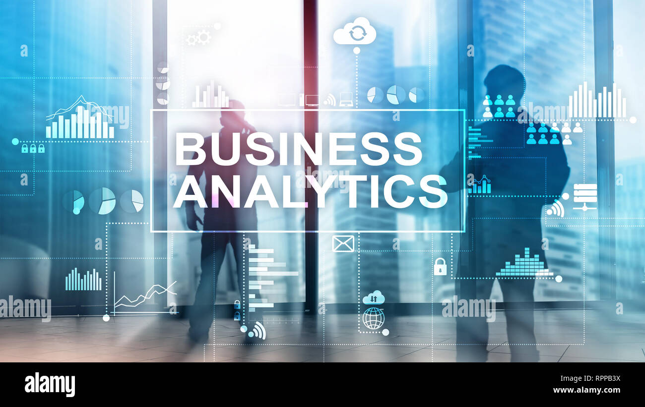 Business analytics concept on double exposure background Stock Photo ...