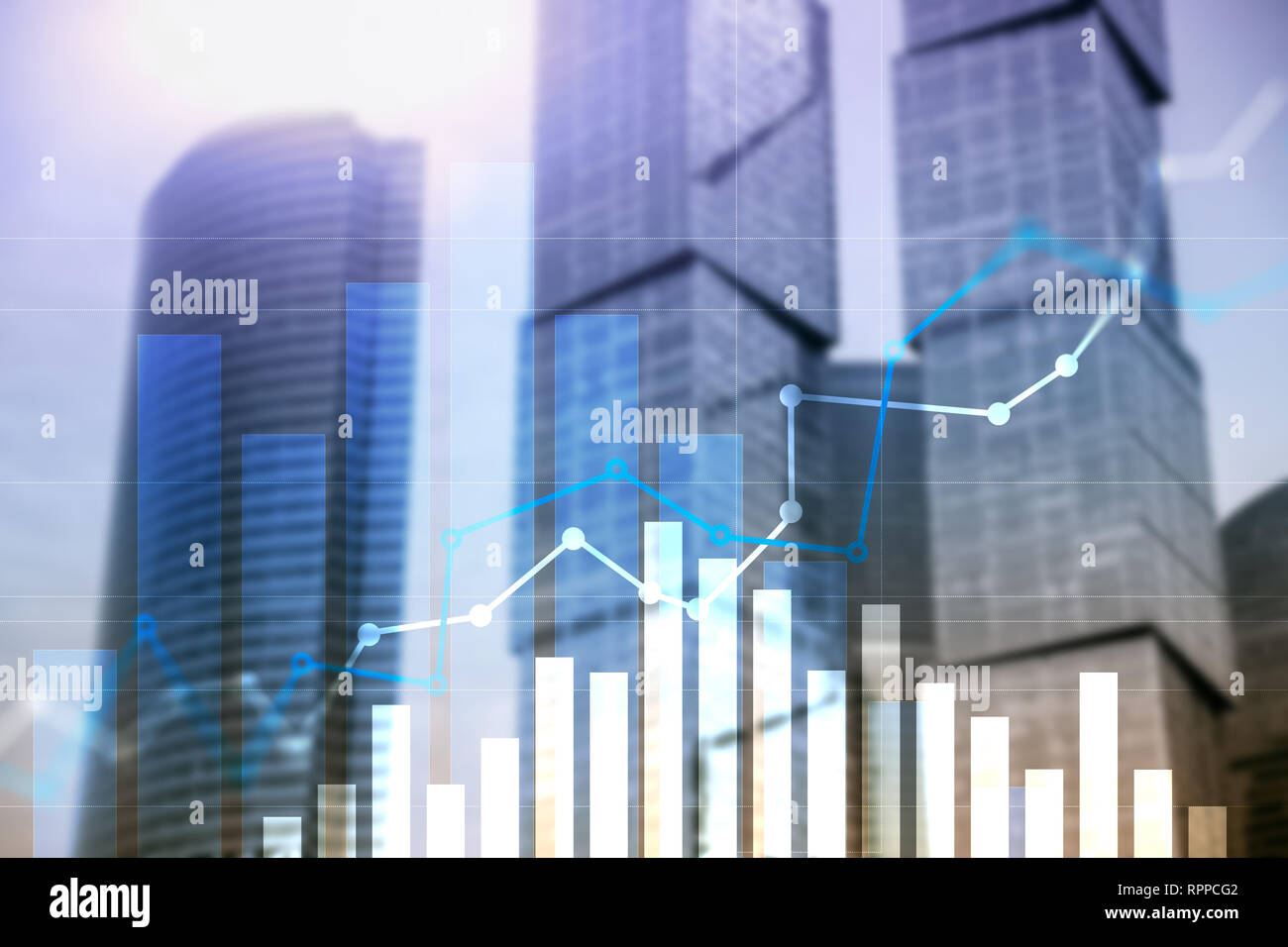 Financial growth graph. Sales increase, marketing strategy concept ...