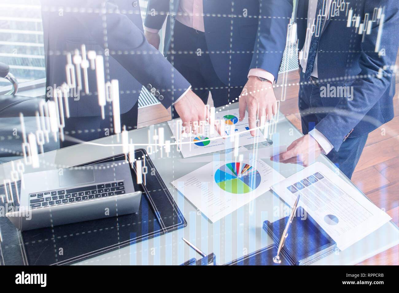 Forex trading, Financial market, Investment concept on business center ...