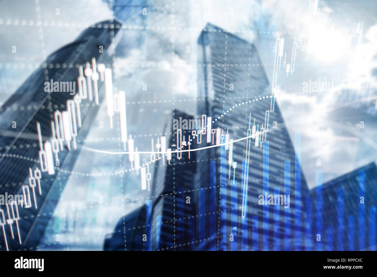 Forex trading, Financial market, Investment concept on business center ...