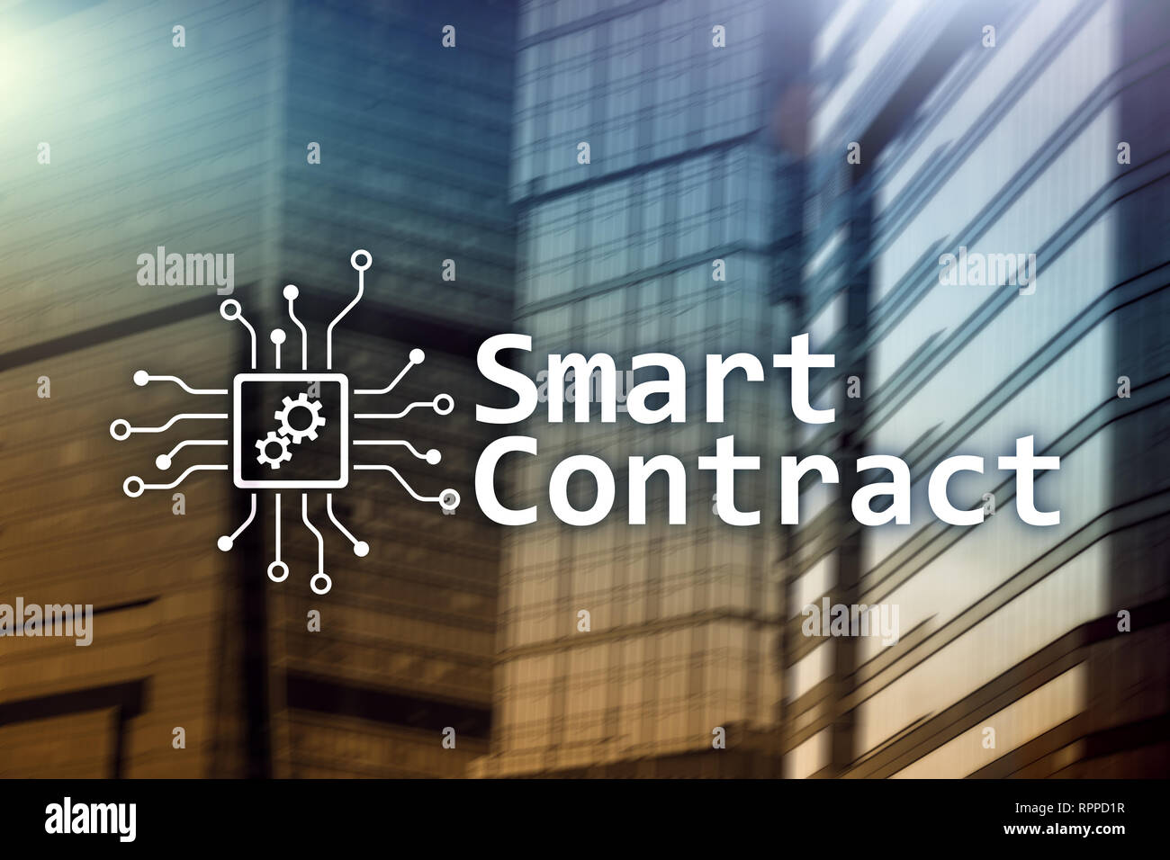 Smart contract, blockchain technology in business, finance hi-tech ...