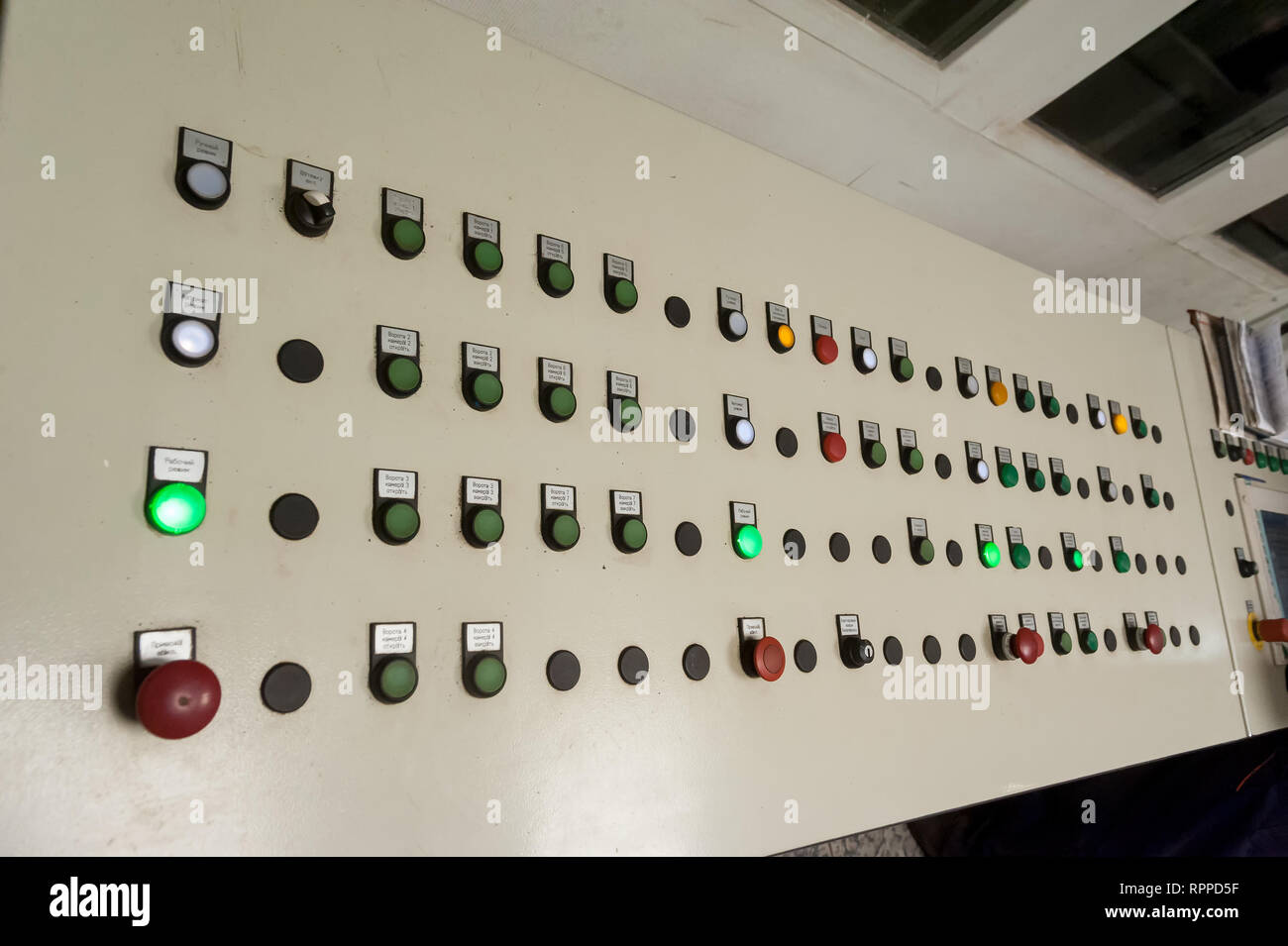 Control panel on construction plant Stock Photo - Alamy