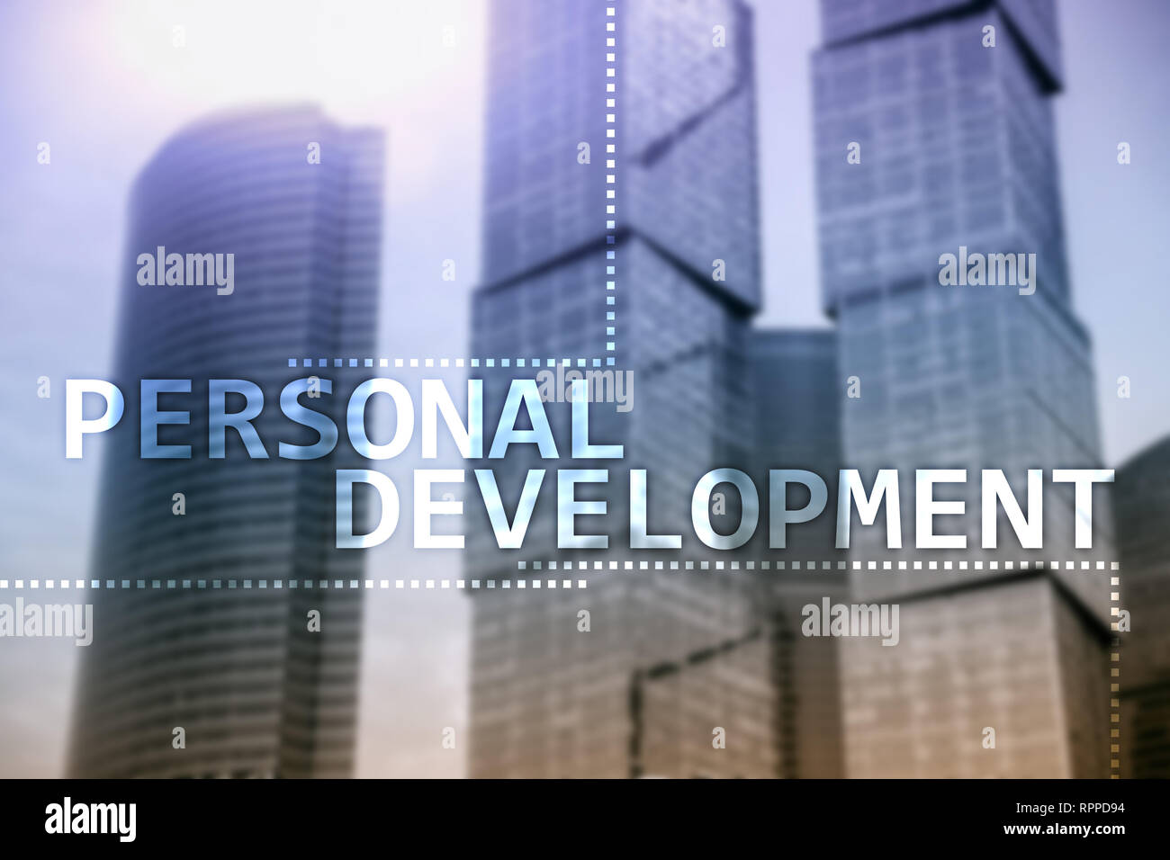 Personal development and growth concept of double exposure background ...