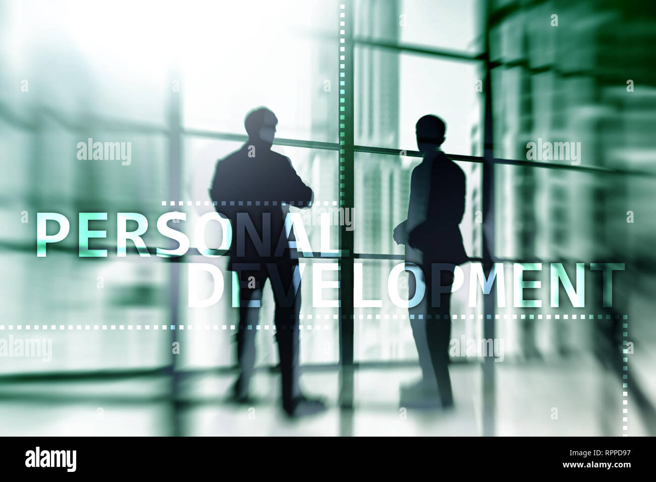 Personal development and growth concept of double exposure background ...