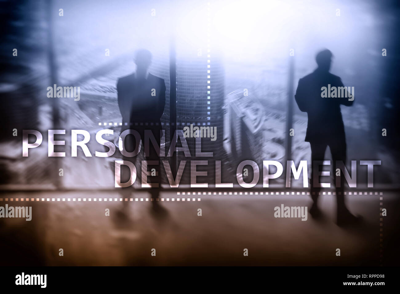 Personal development and growth concept of double exposure background ...