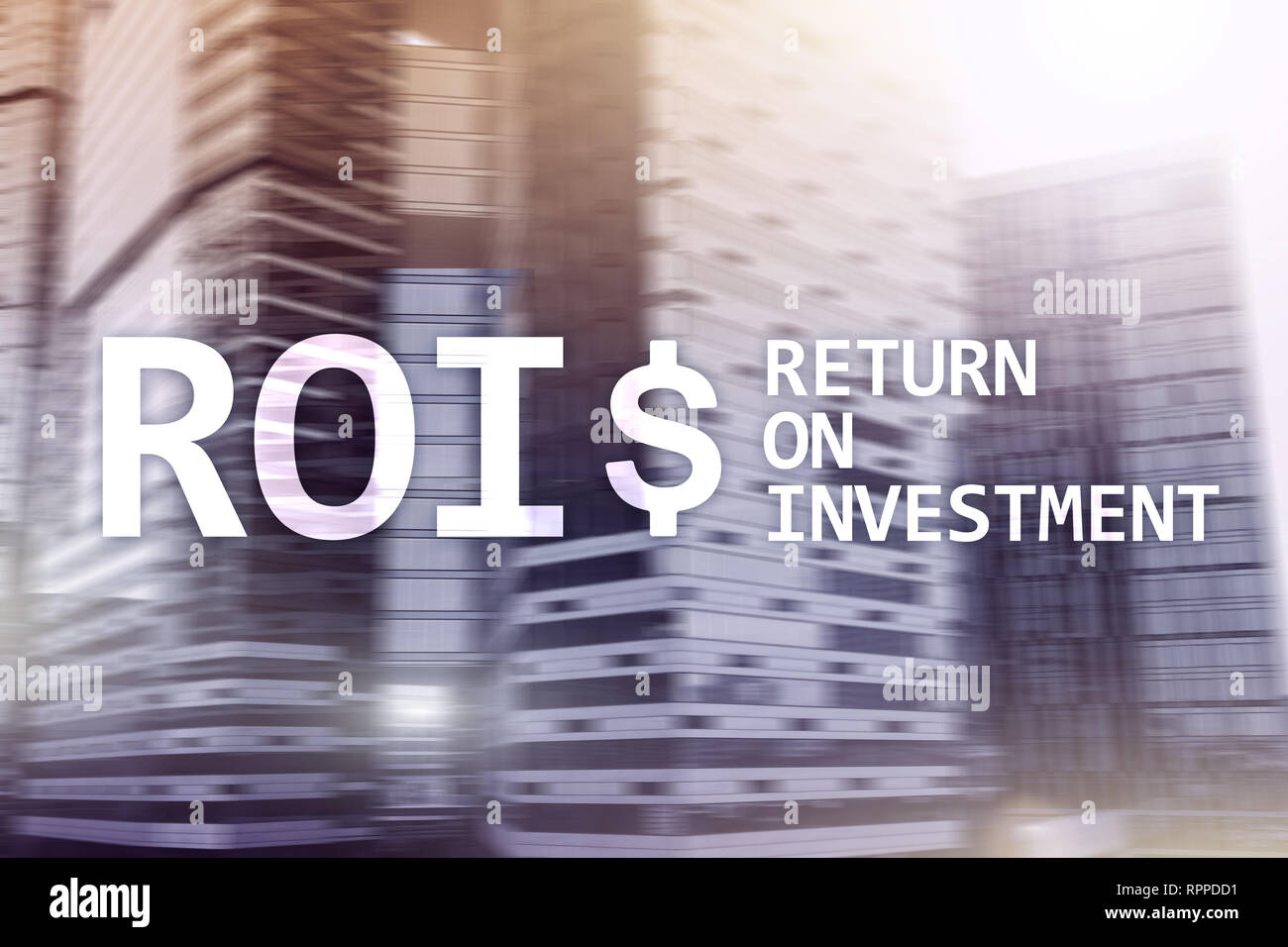 ROI - Return on investment, Financial market and stock trading concept ...