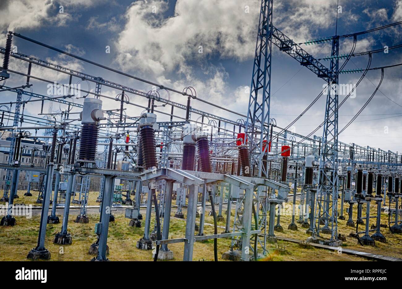 Large electricity power plant Stock Photo - Alamy