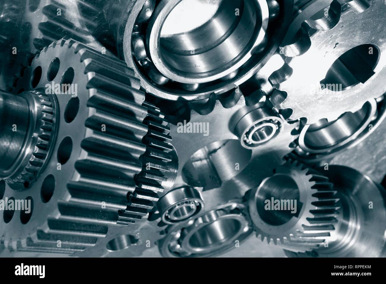 Large gears and ball-bearings Stock Photo - Alamy