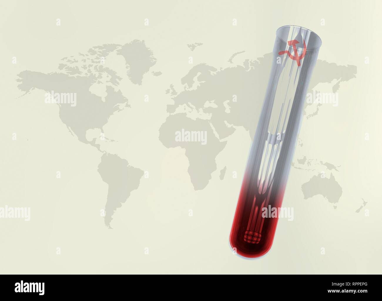 Russian drug testing, conceptual illustration Stock Photo - Alamy