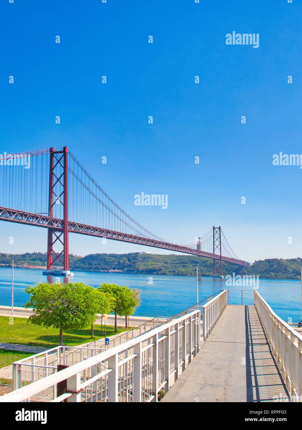 Lisbon, Portugal-October 17, 2017: Landmark suspension 25 of April ...