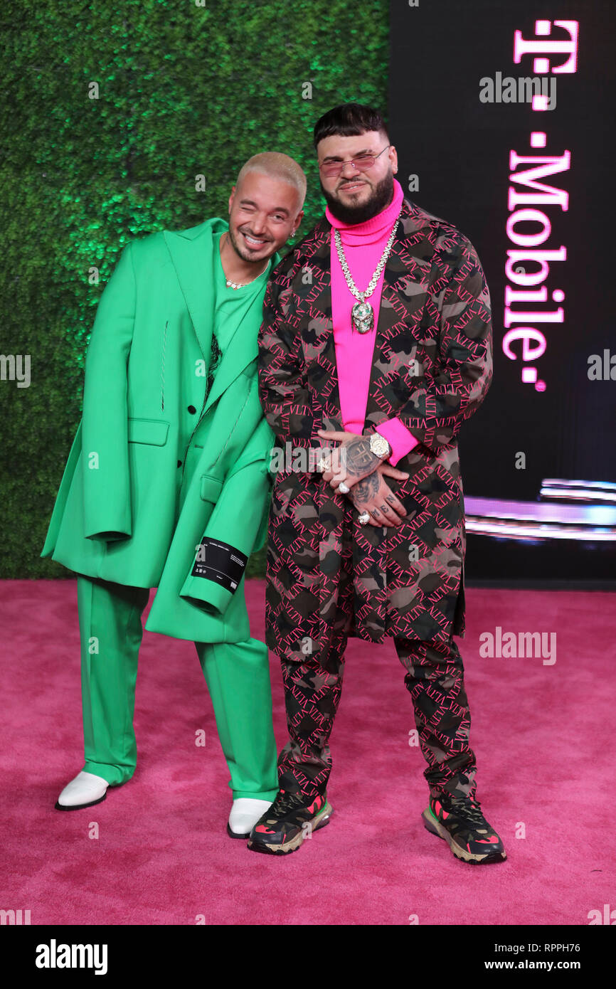 MIAMI, FL - FEBRUARY 21: J Balvin and Farruko at the 31st Annual Premio ...