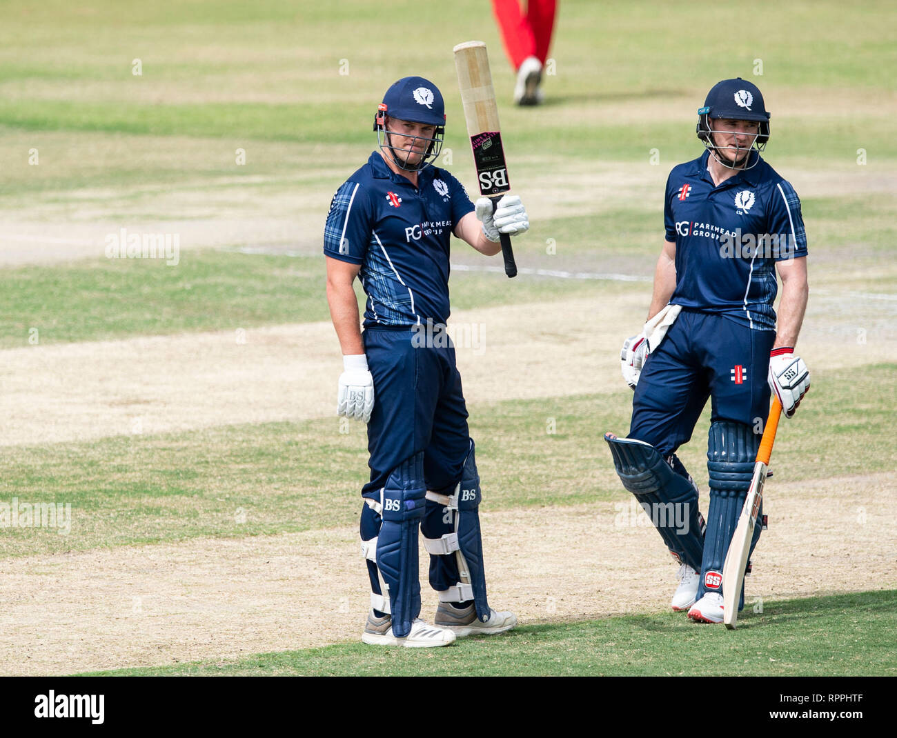 Muscat, Oman. 22nd Feb, 2019. Pic shows: Scotland left hander, George ...