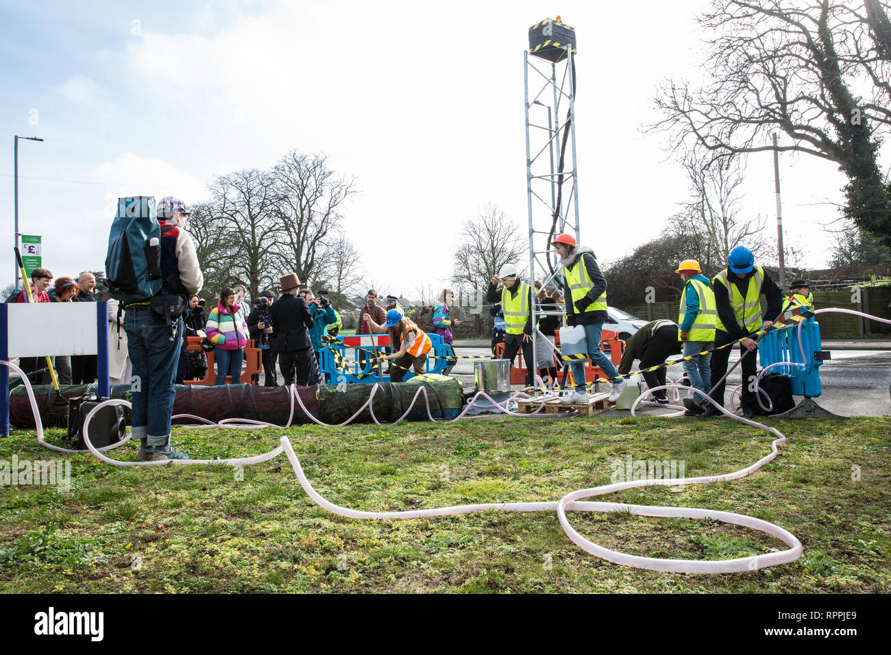 Windsor, UK. 22nd February, 2019. Around 60 campaigners from Reclaim ...