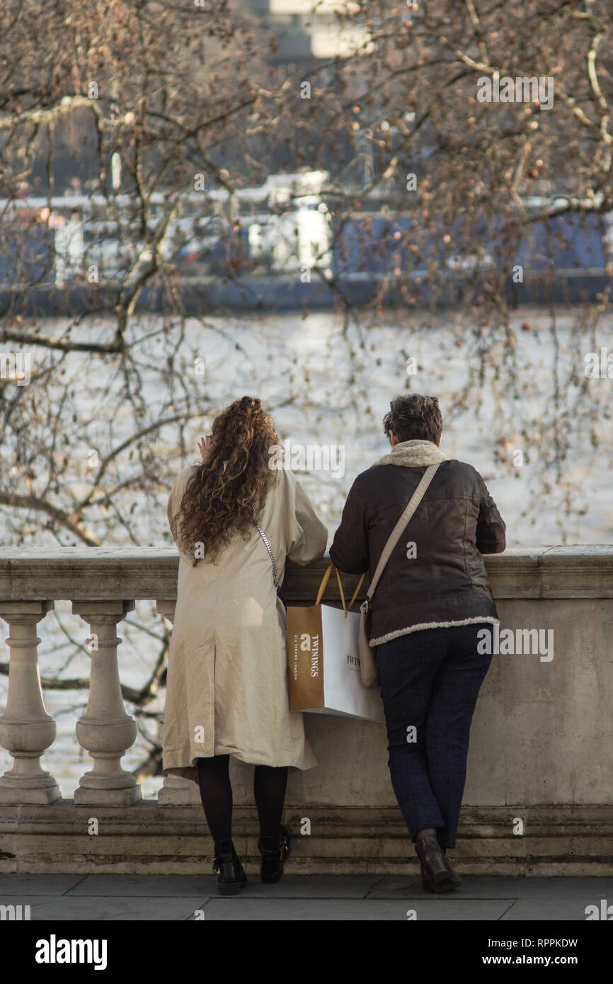 London, UK. 22nd Feb, 2019. Whitehall, Embankment, the Strand in ...