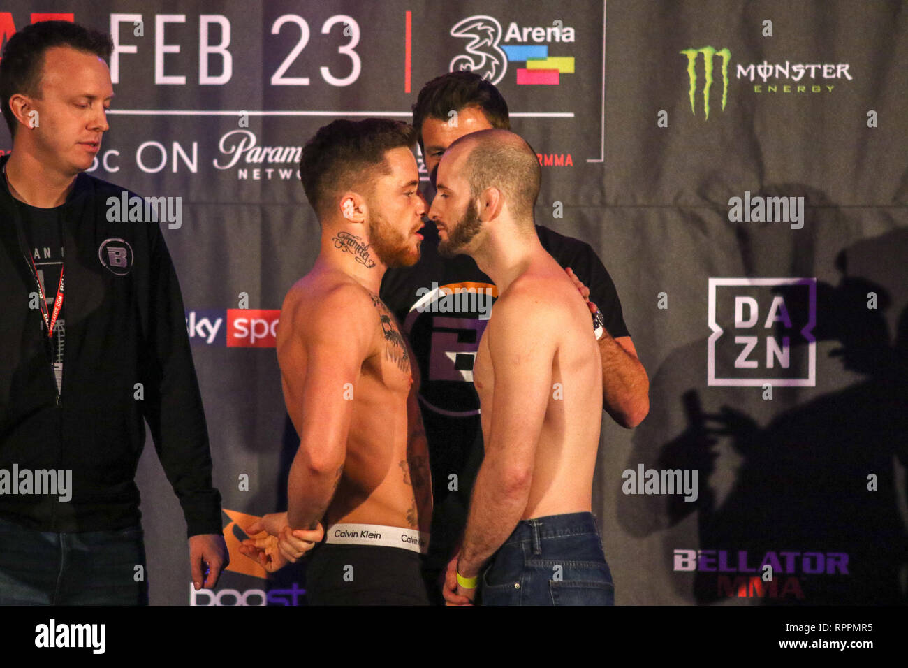 Dublin, Ireland. 22nd Feb, 2019. Bantamweights, James Gallagher and ...
