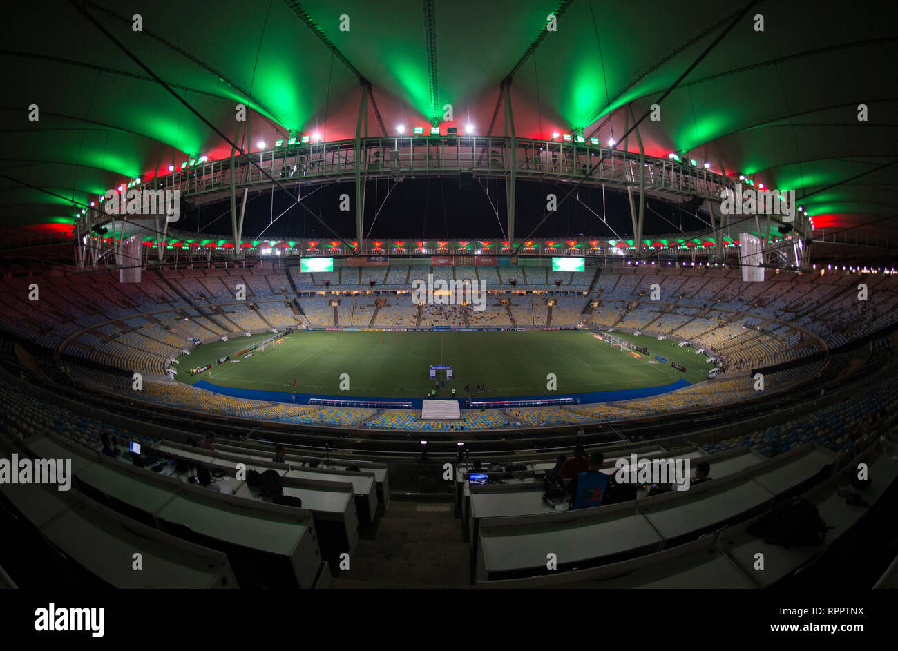 Rio De Janeiro, Brazil. 22nd Feb, 2019. View of the stadium during ...