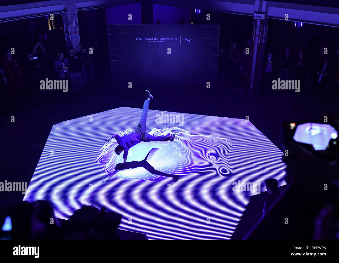 Berlin, Germany. 21st Feb, 2019. Breakdancers present the first joint ...