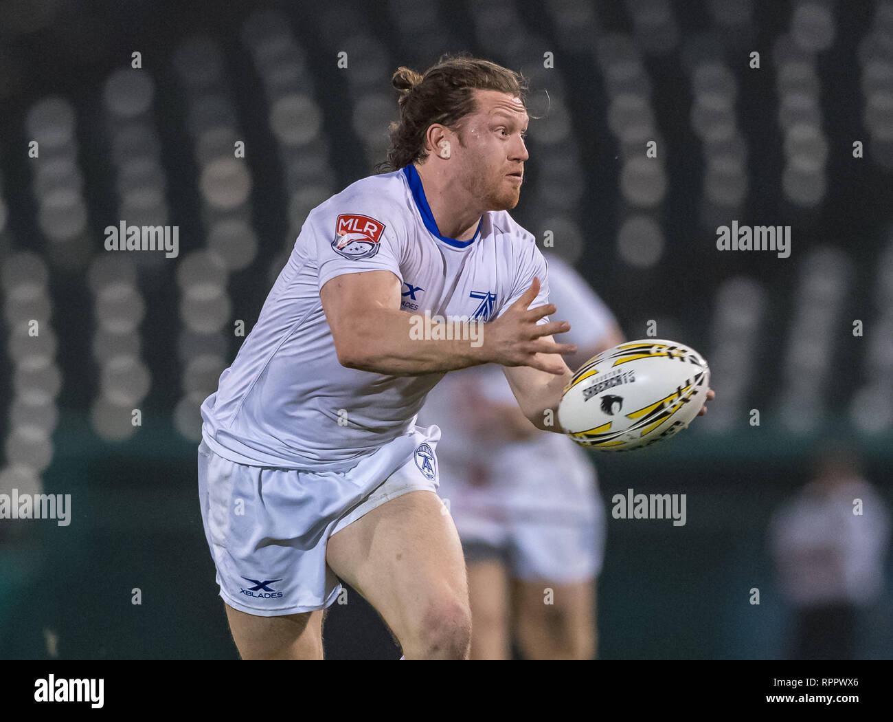 February 22, 2019 Toronto Arrows center Daniel Moor (13) pitches the ...