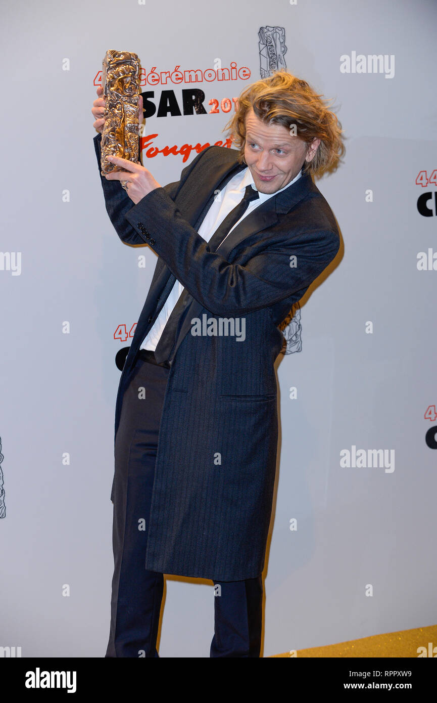 Alex Lutz winner of the award for Best Actor for 'Guy' poses in the ...