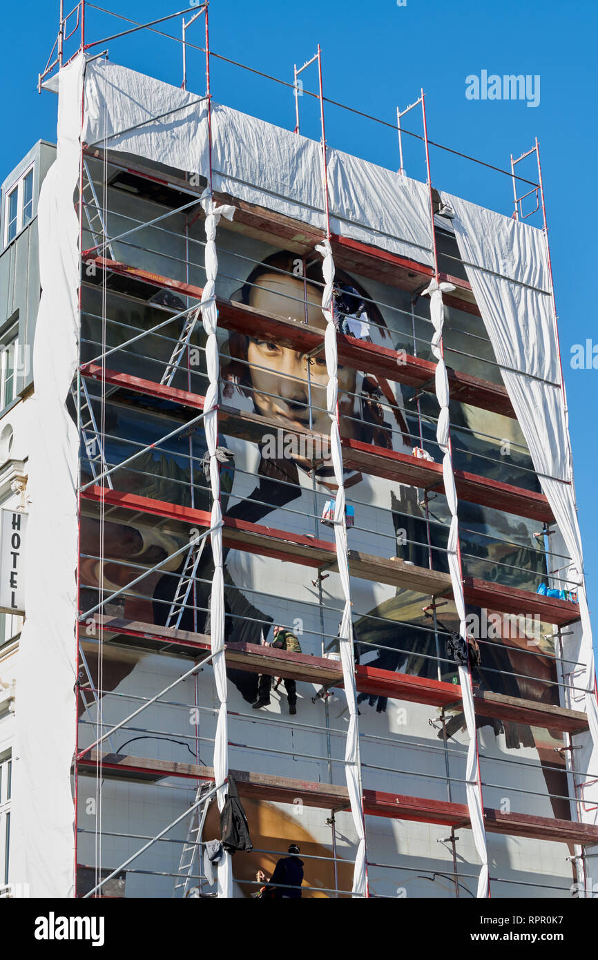 Berlin, Germany. 18th Feb, 2019. The Berlin artist collective Die ...