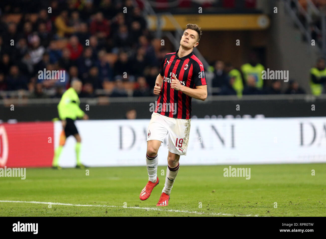 Milano, Italy. 22th February, 2019. Krzysztof Piatekof Ac Milan in ...