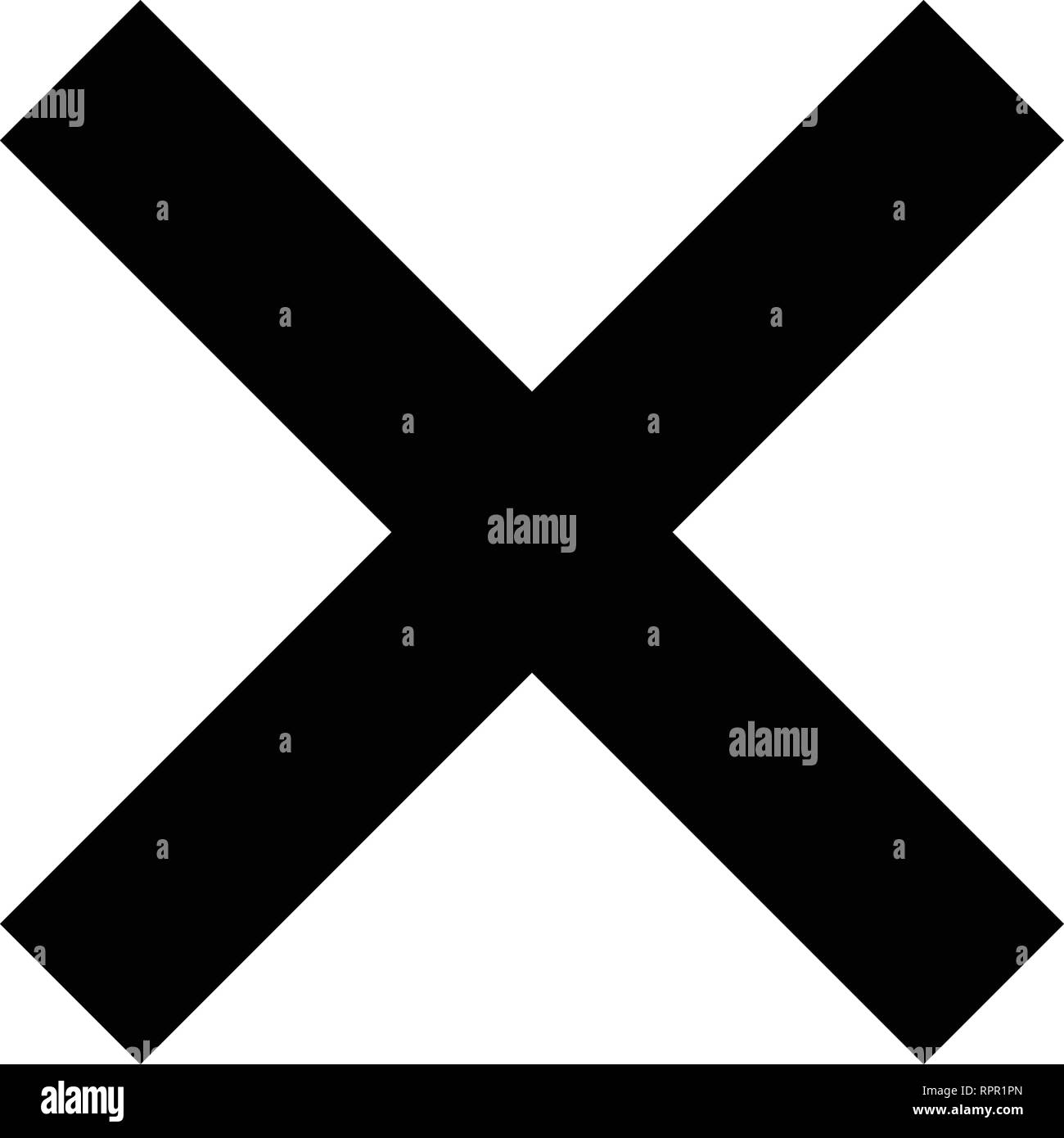 Wrong symbol icon vector Black and White Stock Photos & Images - Alamy