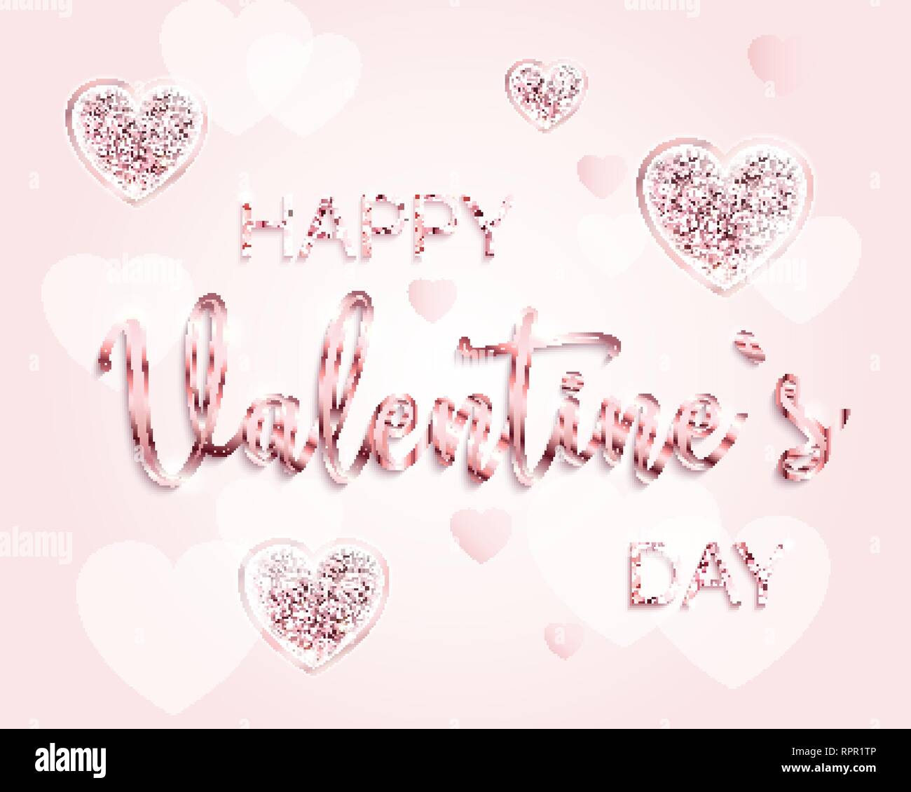 Happy valentines day. Romantic design card Stock Vector Image & Art - Alamy