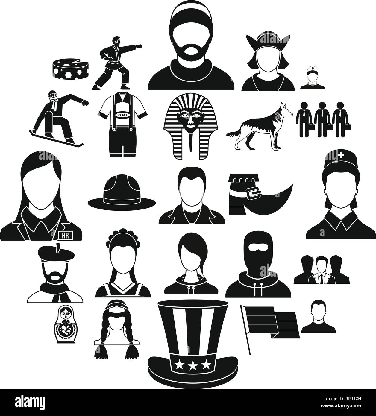 Citizen icons set, simple style Stock Vector Image & Art - Alamy