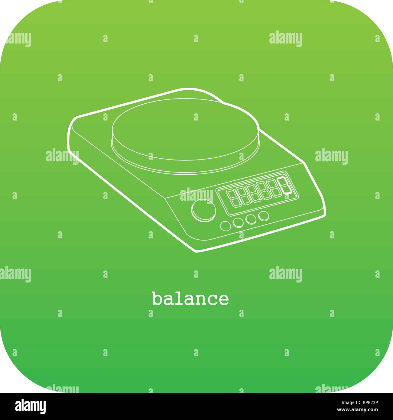 Electric scales icon green vector Stock Vector Image & Art - Alamy