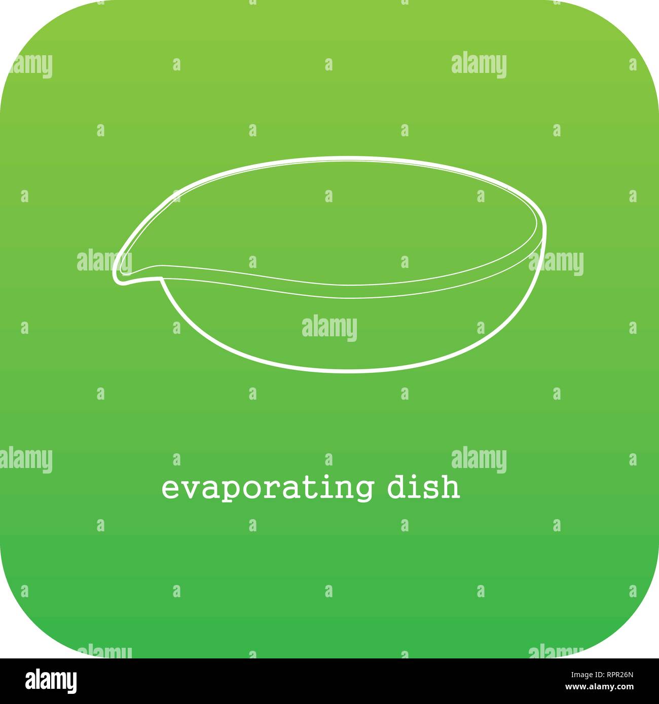Evaporating dish icon green vector Stock Vector Image & Art - Alamy