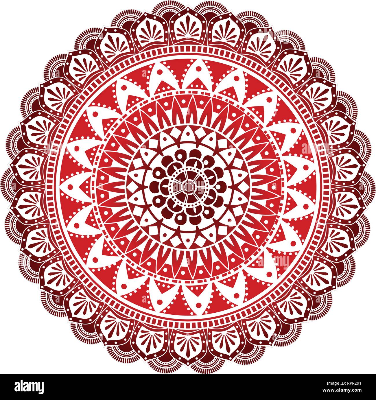 Vector Red Mandala Stock Vector Image & Art - Alamy