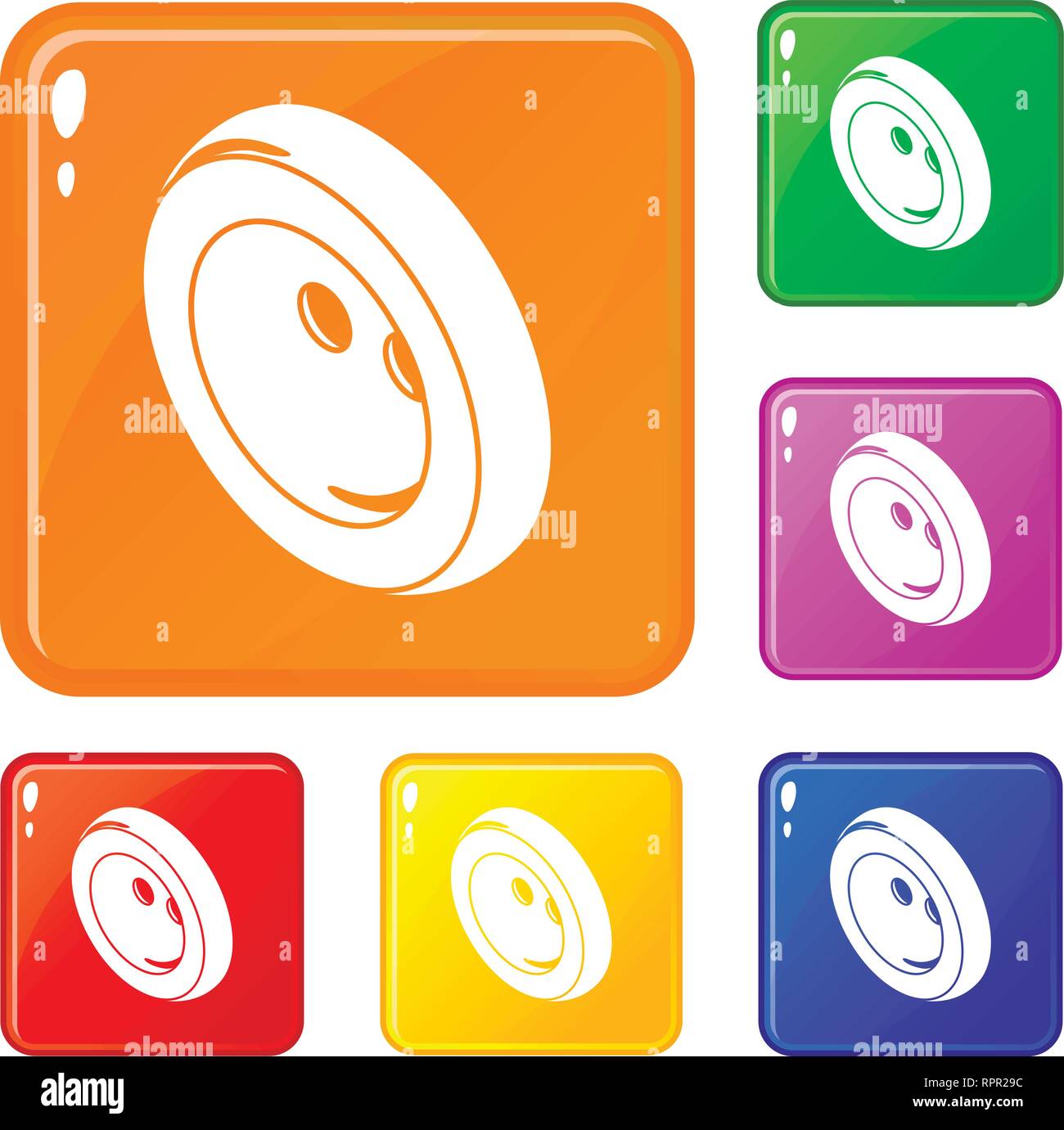 Fashion clothes button icons set vector color Stock Vector Image & Art ...