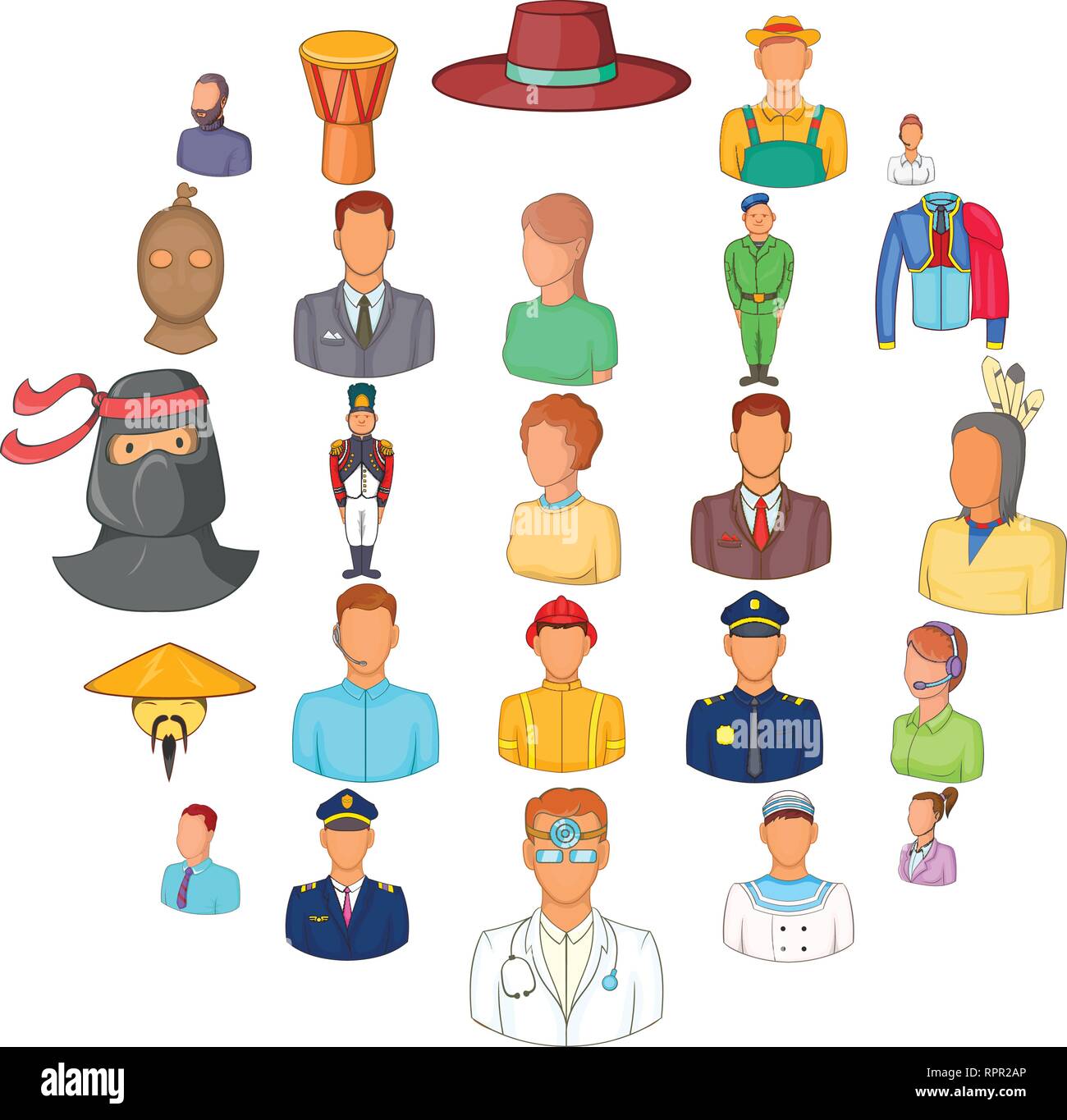 Fellow icons set, cartoon style Stock Vector Image & Art - Alamy